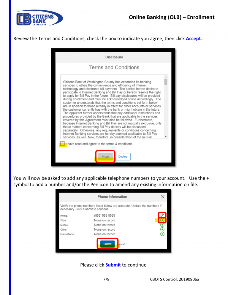 Online Banking (OLB) - Self-Enrollment - Citizens Bank of the South